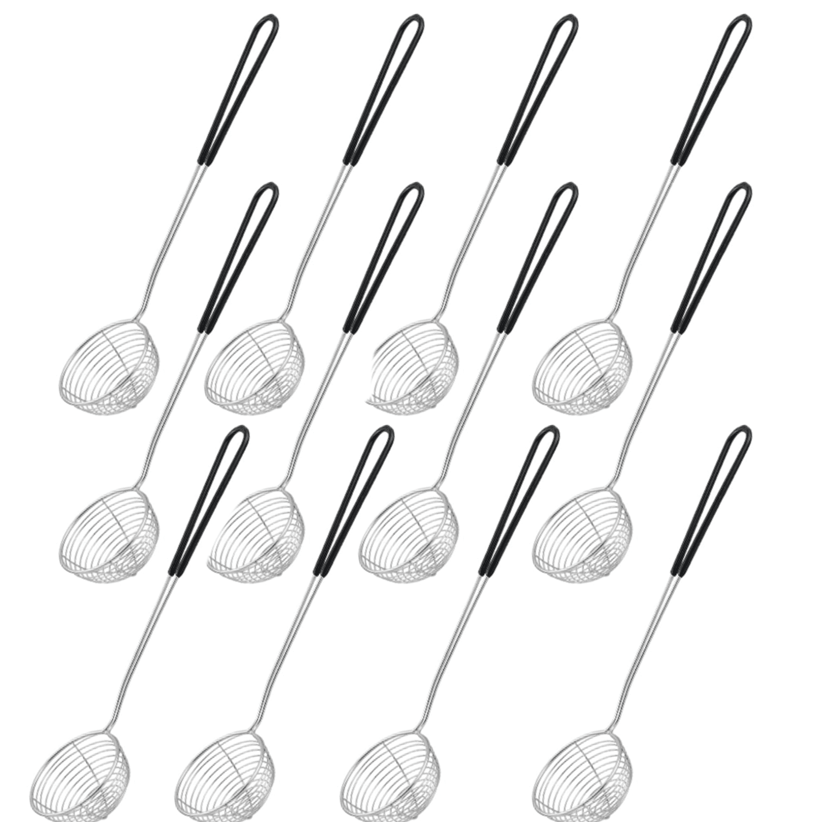 12Pcs Hot Pot Kit Strainer Scoops Stainless Steel 2.5Inch Mini Spider ...