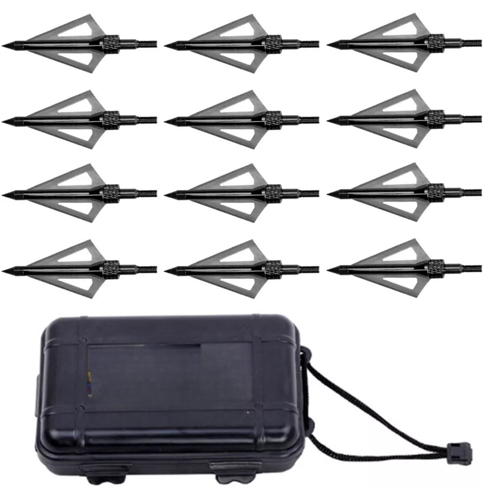 12Pcs Hunting 100 Grain Broadheads Compound Bow Crossbow Bow Archery ...
