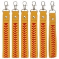 12Pcs Imitation Leather Pendant Decorations Rectangle Baseball Gold ...