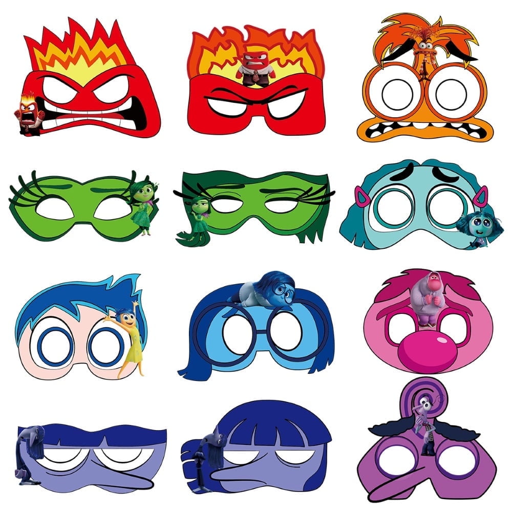 12Pcs Inside Out Anime Themed Glasses, Party Supplies Photo Booth Prop ...