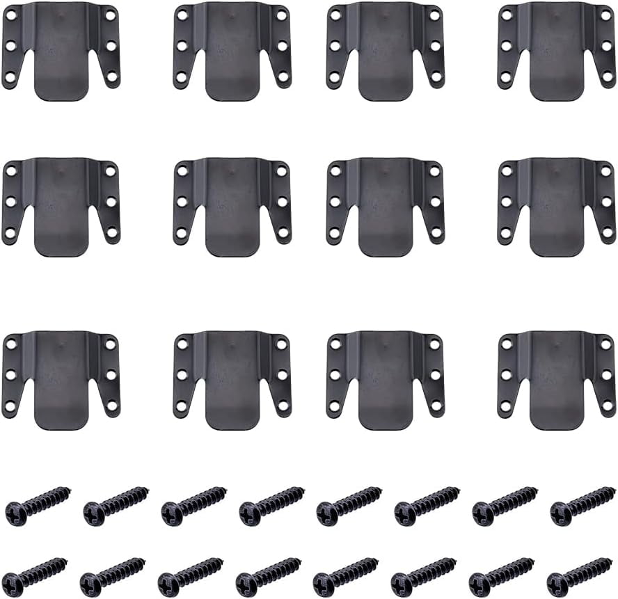 12Pcs Iron Universal Sectional Sofa Brackets with 72Pcs Iron Wood Screws Black Interlocking ...