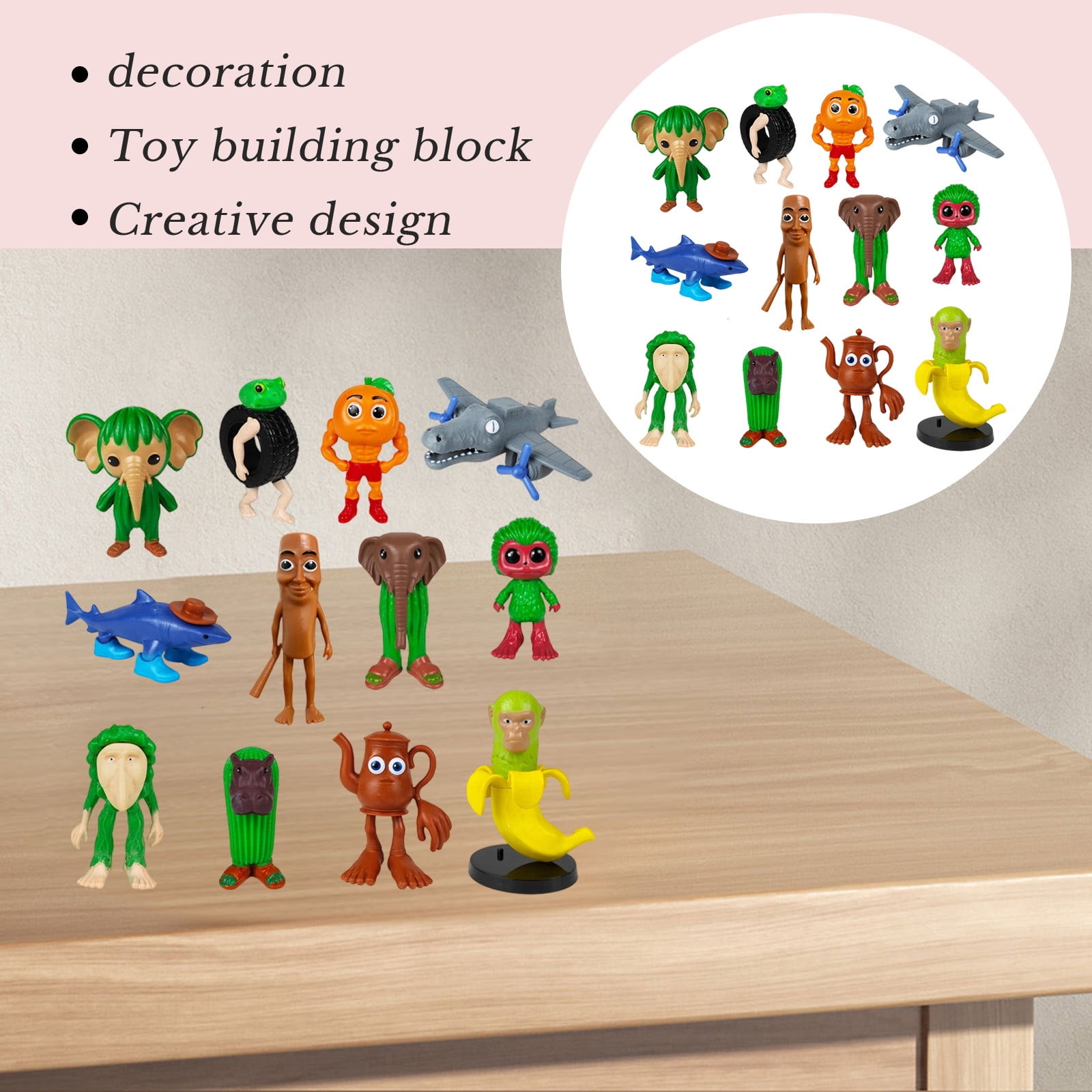 12Pcs Italian Brainrot Action Figures Toys 3.3 Inch Tralalero Tralala ...