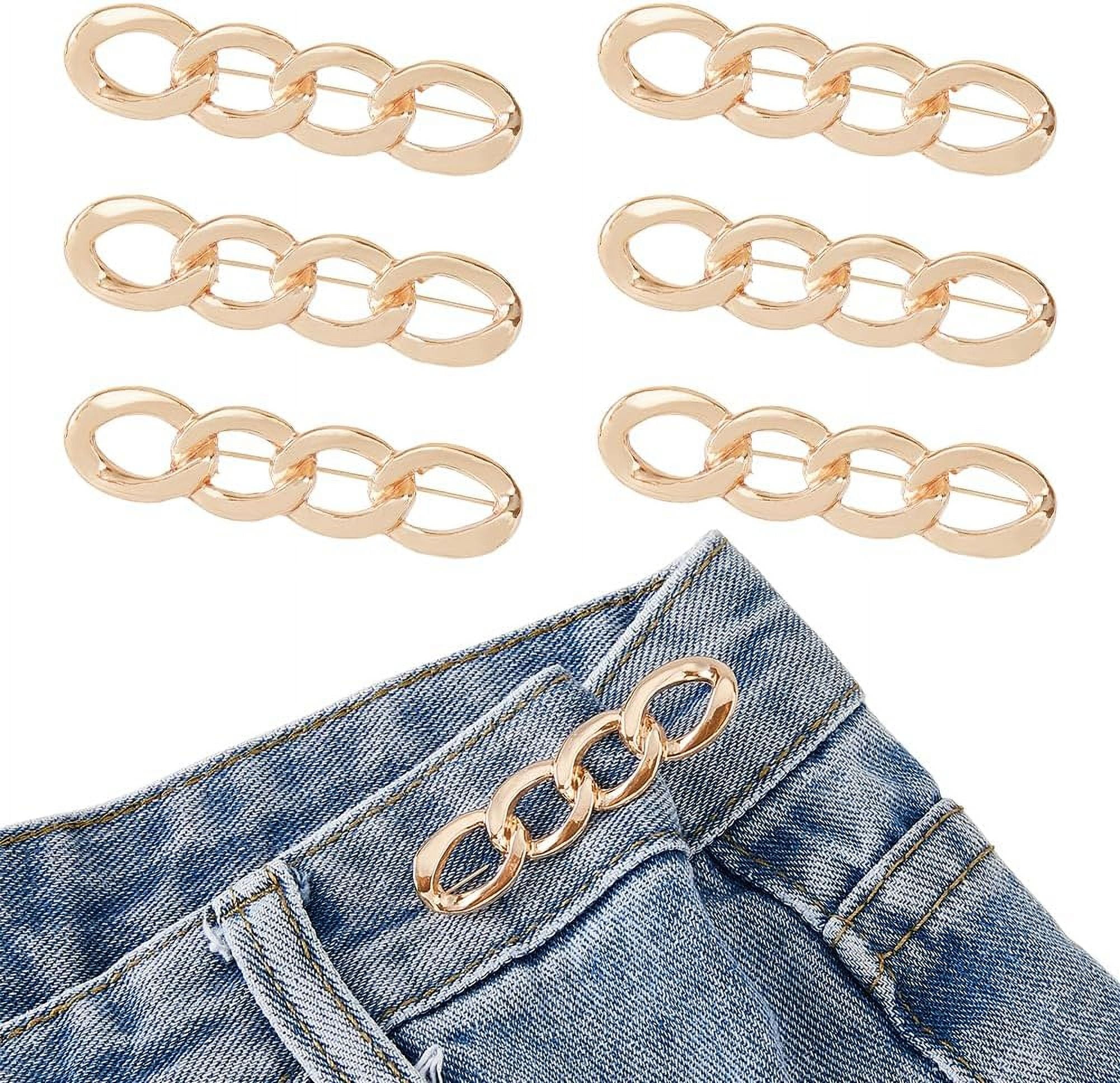 12Pcs Jeans Button Pins No Sew Adjustable Denim Buttons Instant Waist ...