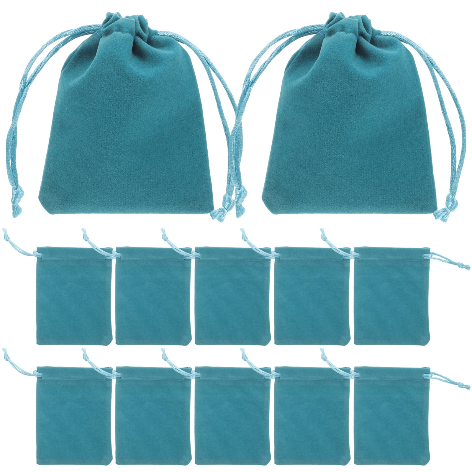 TABLZONE Drawstring Present Bag Small Jewelry Bags Blue Fabric 12Pcs ...