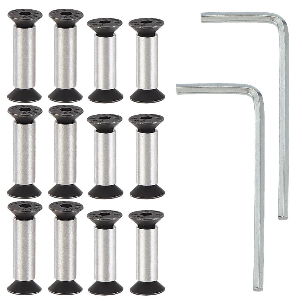 12Pcs Knife Handle Bolt Rivets with 2Pcs Wrench 2 Sizes Screw Fastener ...