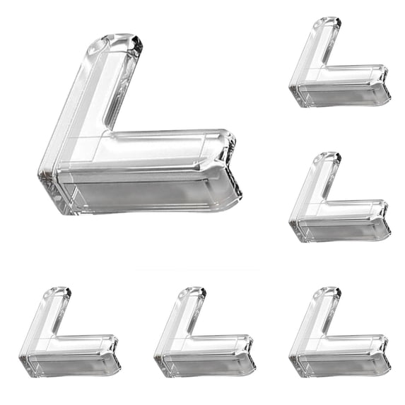 12Pcs L-Shaped Table Corners Guards Clear And Transparent Corner Bumper ...