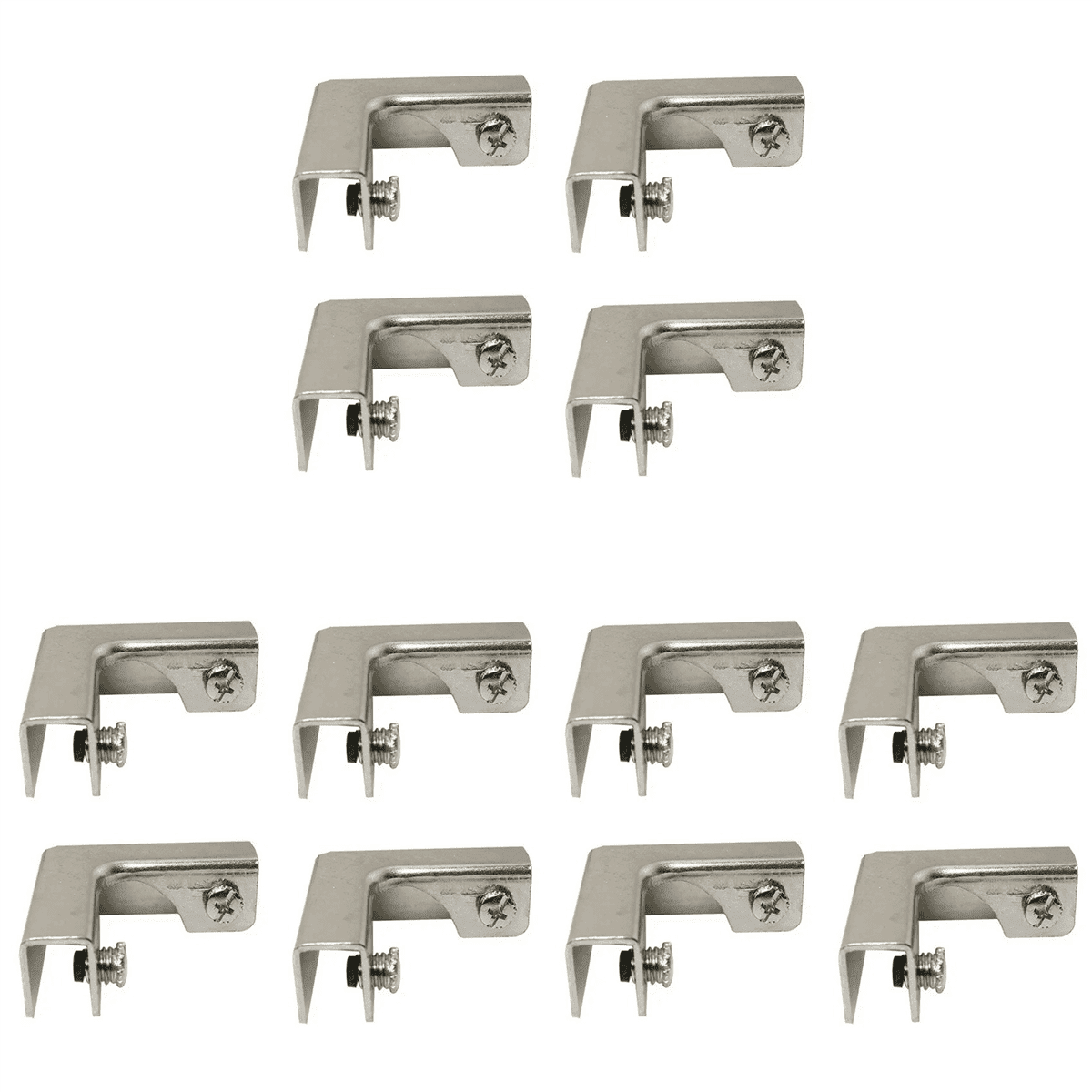 12Pcs L Type Glass Fixing Clip 2 Way Glass Connectors for 6-10mm ...