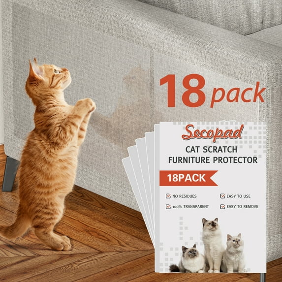 12Pcs Large Cat Scratch Furniture Protector, Transparent Couch ...