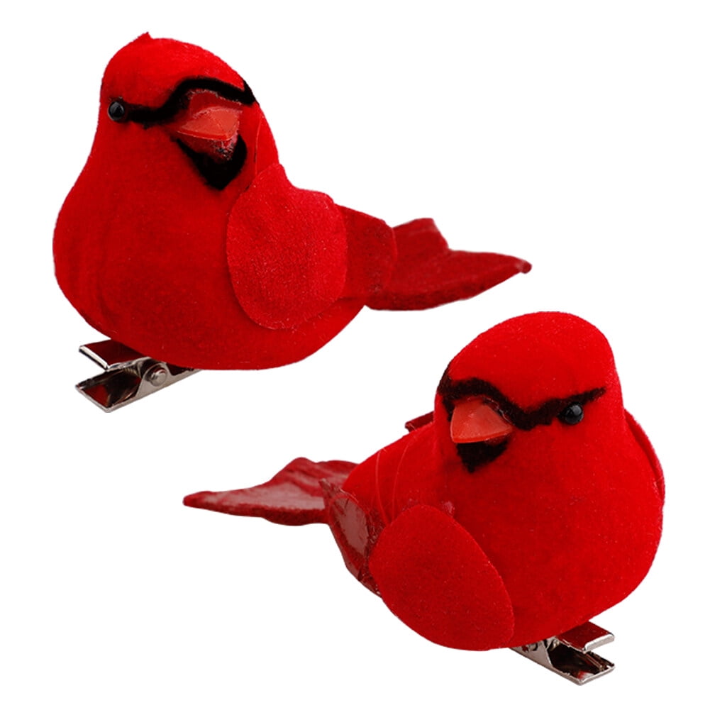 12Pcs Lovely Christmas Birds Clip On Christmas Tree Ornament Wreaths ...
