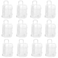 12Pcs Luggage Cases Transparent Plastic Candy Gift Storage Boxes Clear ...