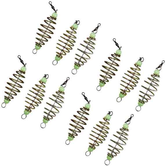 12Pcs Luminous Carp Fishing Feeder Coil Inline Method Fishing Tackle ...