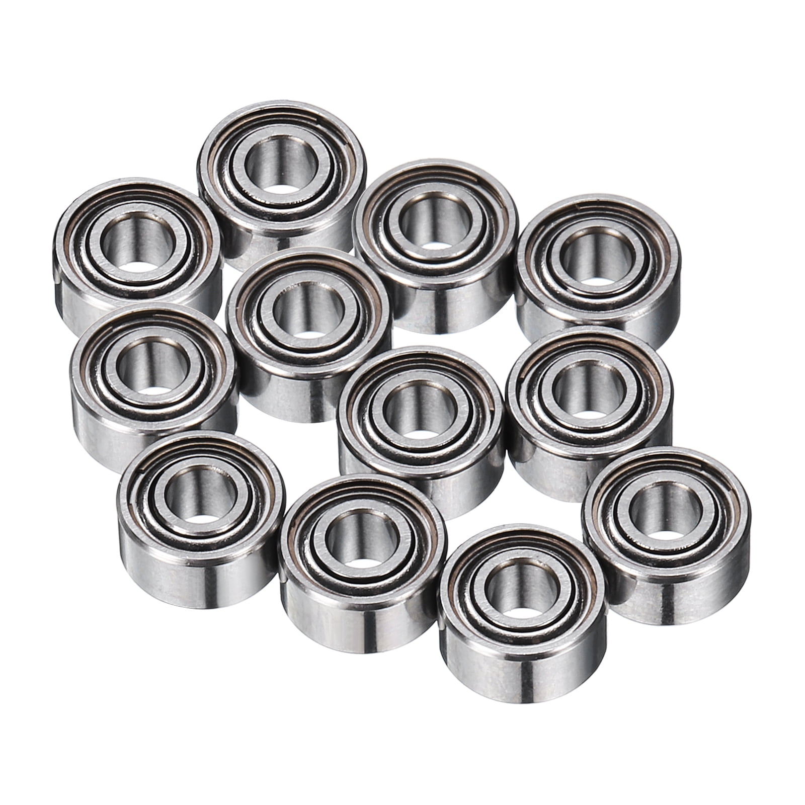 12Pcs MR52ZZ Small Bearing, 2mm ID 5mm OD 2.5mm Width Double Shielded ...