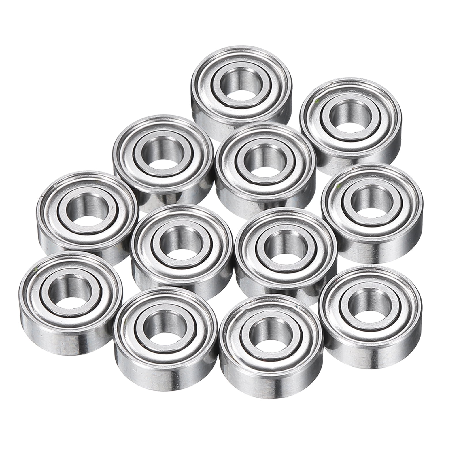 12Pcs MR83ZZ Small Bearing, 3mm ID 8mm OD 3mm Width Double Shielded ...