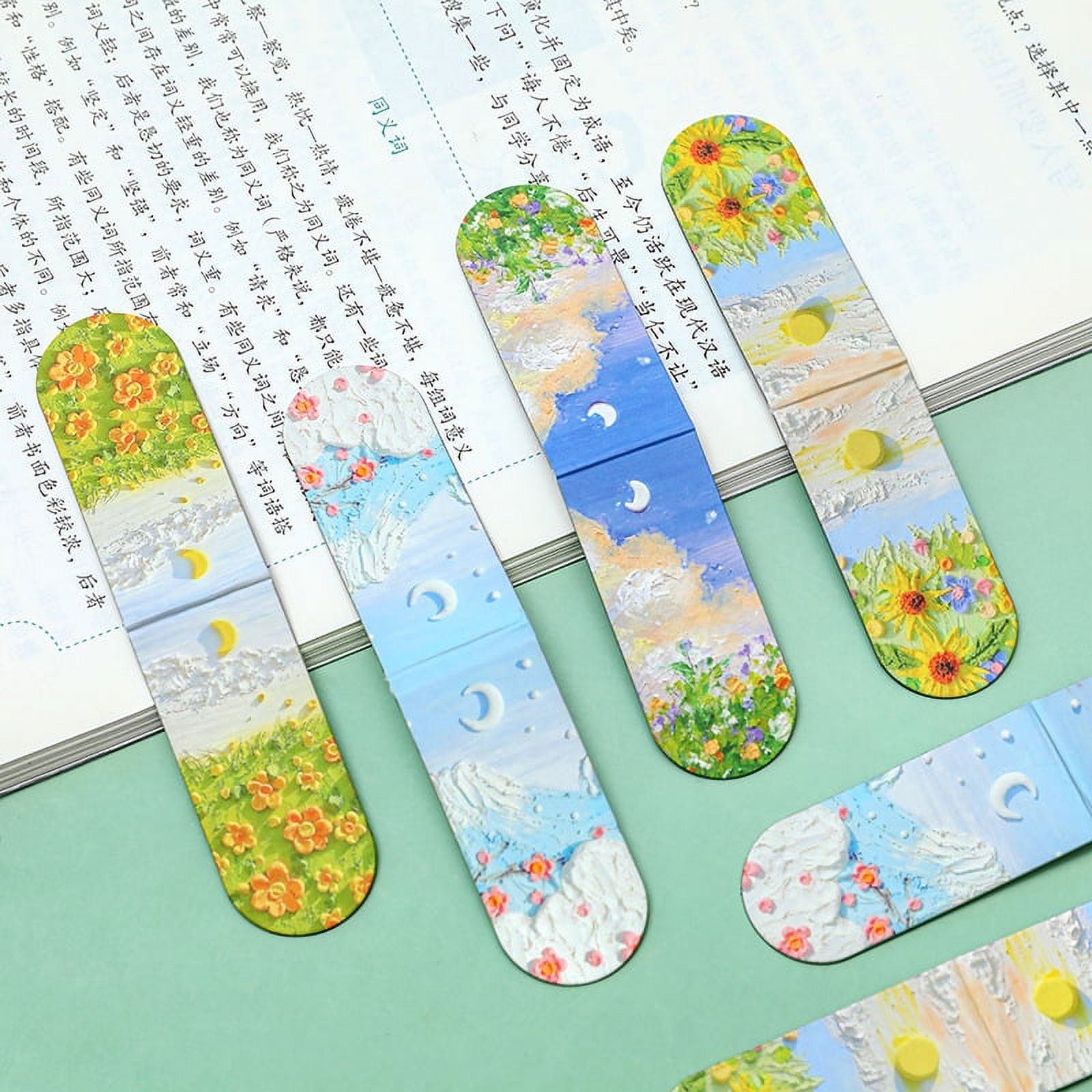 12Pcs Magnetic Bookmarks Decorative Book Page Markers Small Magnetic ...