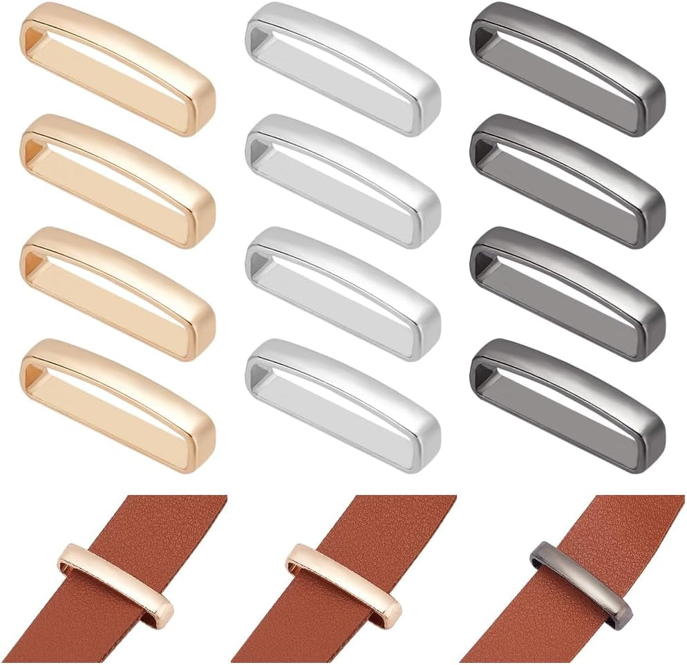 12Pcs Metal Belt Loop Keeper 3 Colors Men's Belt Buckles 0.87"(22mm ...