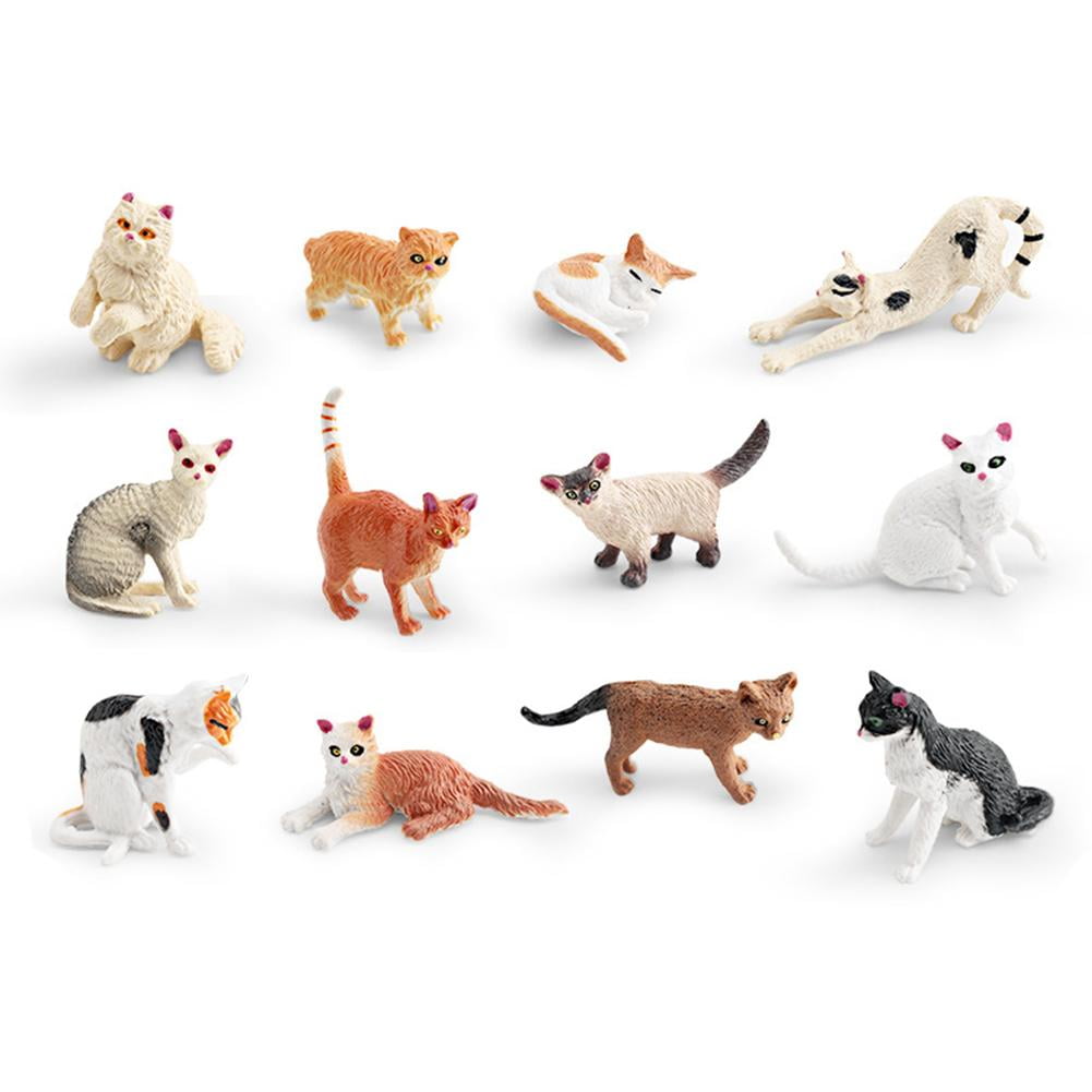 12Pcs Mini Dog Figurines,Animal Toys Set Cake Topper Decorations,Hand ...