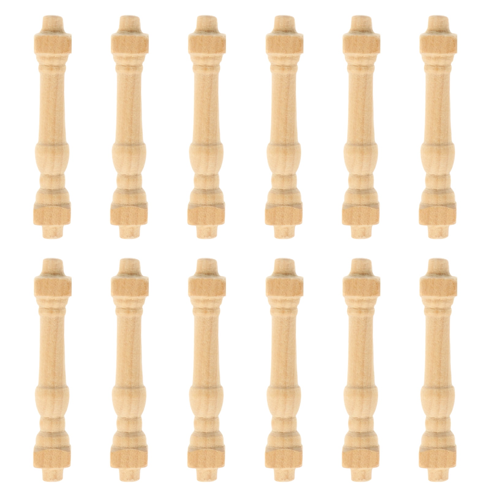 12Pcs Mini Railing Models Wooden Handrails for Mini House Furnitures ...