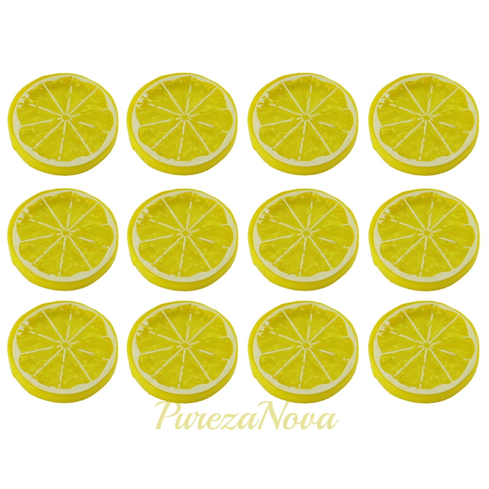 12Pcs Mini Simulation Fruit Lemon Slices Artificial, Fruit Party ...