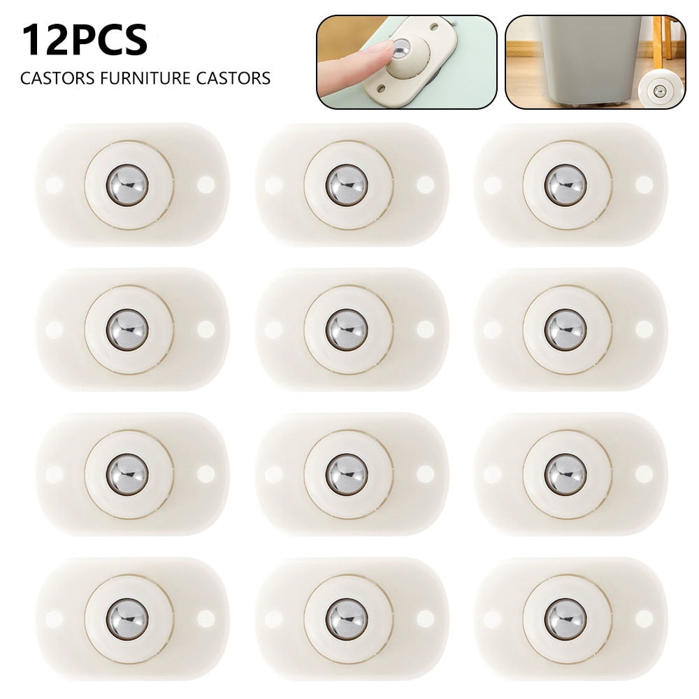 12Pcs Mini Swivel Casters Wheels,360 Degree Self-Adhesive Swivel Caster ...