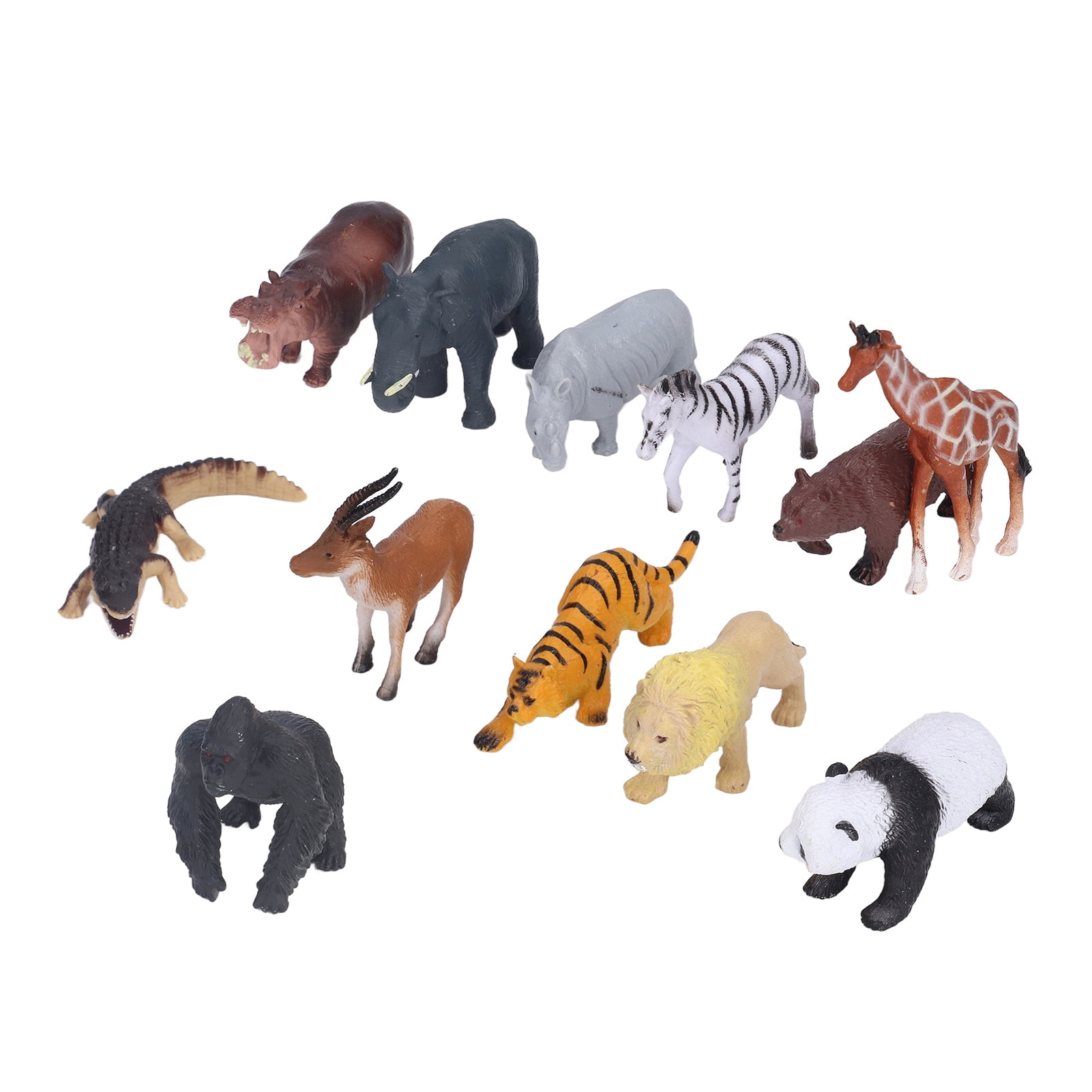 12Pcs Mini Wild Animal Figure Toy,Realistic Safari Animal Figurines ...