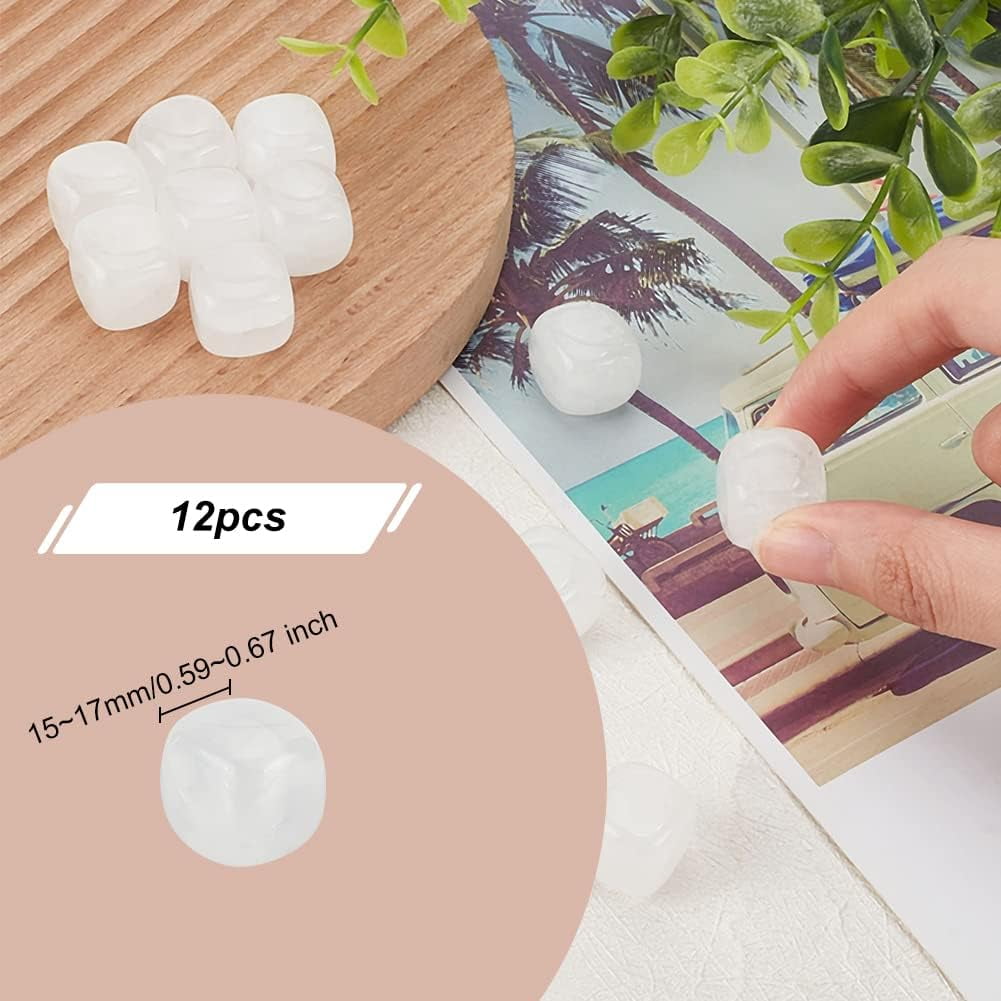 12Pcs Natural Cube Crystals Stones Clear Quartz Cube Beads No Hole ...