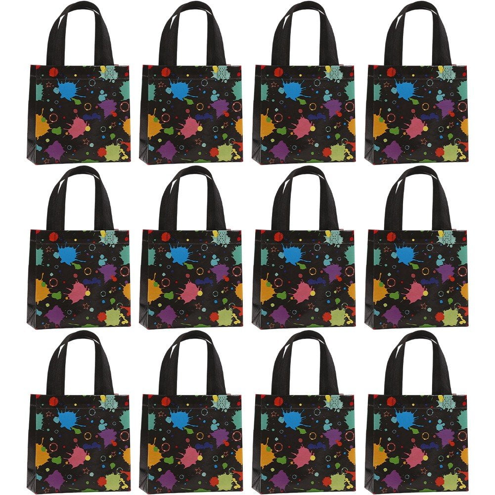 12Pcs Neon Party Favor Bags Party Supplies Non Woven Goodie Bags ...