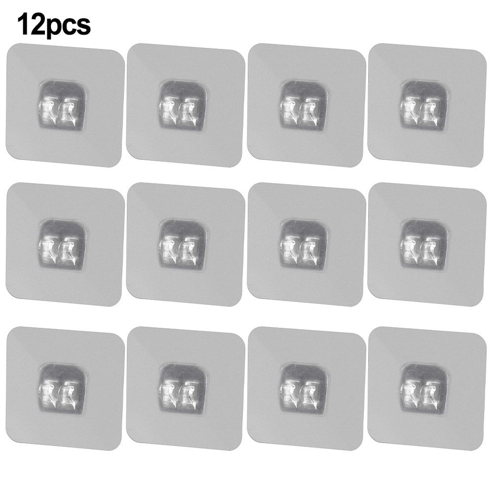 12Pcs No Punching Adhesive Hook Multipurpose Adhesive Wall Hooks ...