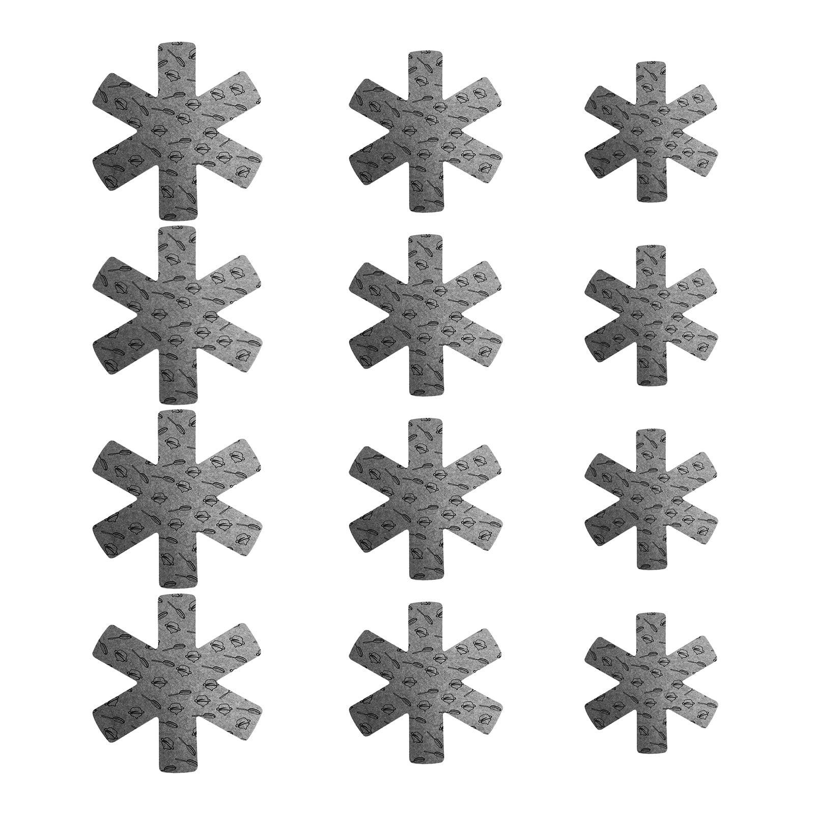 12Pcs Non-stick Pan Protective Mat 3 Sizes Water Absorbent Soft Anti ...