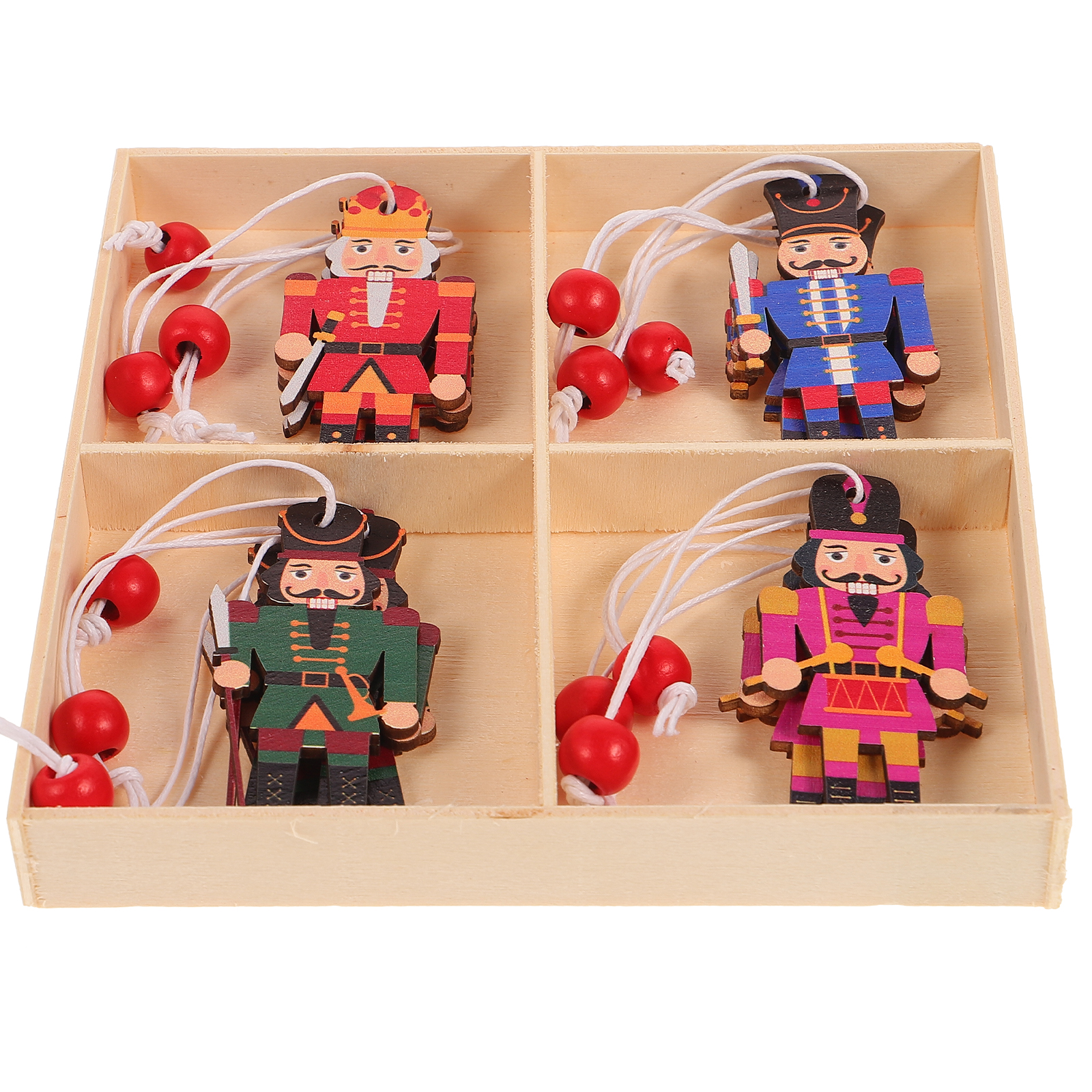 12Pcs Nutcrackers Decorations Hanging Nutcrackers Cutouts Wood ...