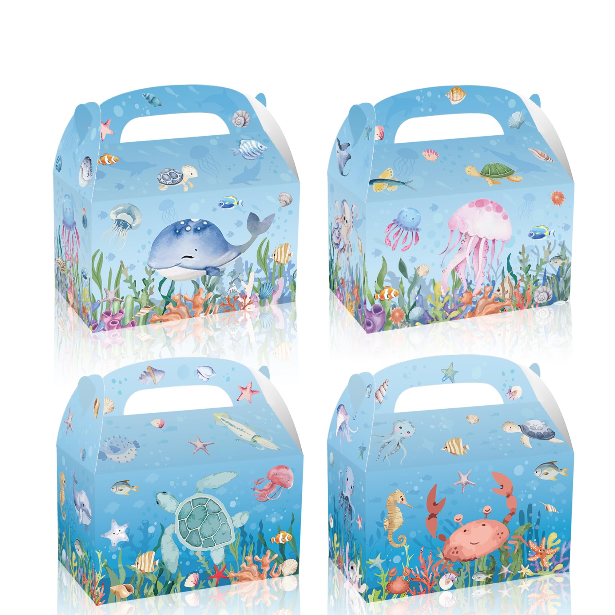 12Pcs Ocean Party Favor Treat Boxes, AIS1 Sea Whale Gift Candy Handheld ...
