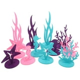 12Pcs Ocean Theme Table Ornament Mermaid Birthday Decoration Felt Table ...