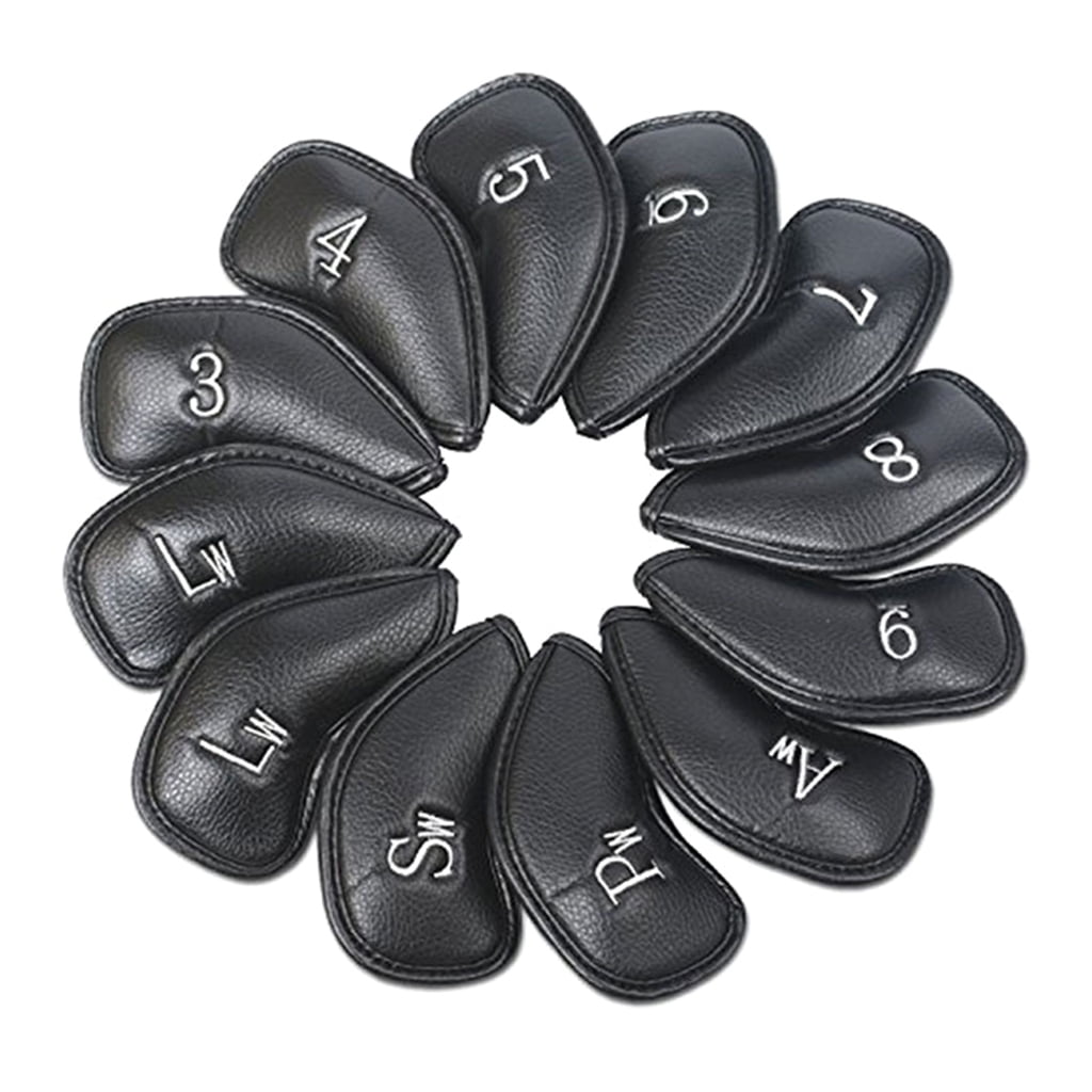 12Pcs PU Iron and Wedges Golfs Club Head Covers Golfs Iron Headcover ...