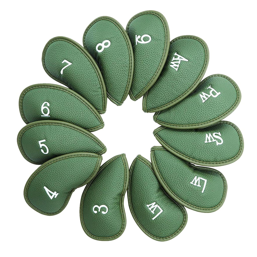 12Pcs PU Iron and Wedges Golfs Club Head Covers Golfs Iron Headcover ...