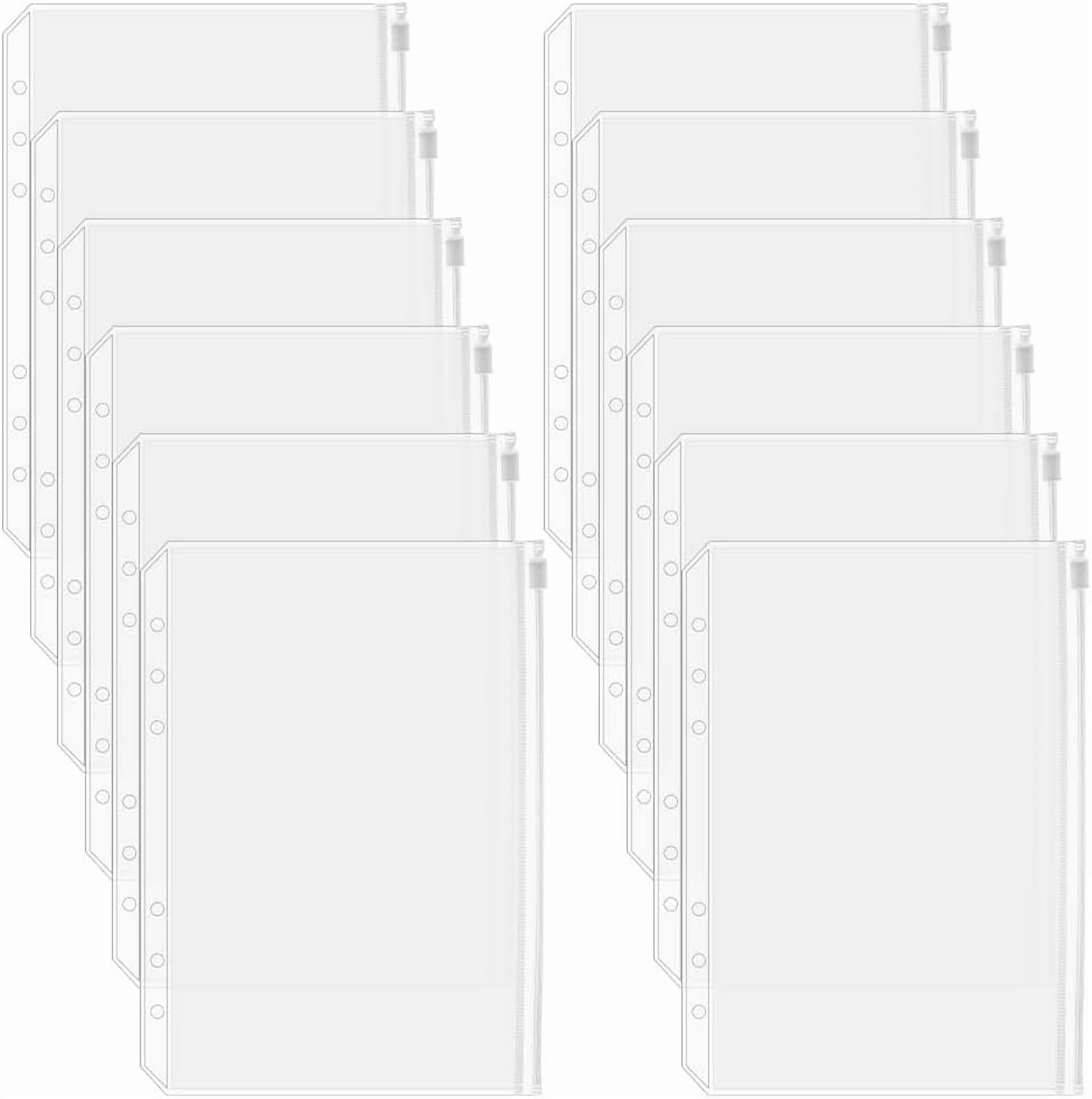 12Pcs PVC Storage Bag with Pencil Chain Case Clear 212x150x0.5mm Inner ...