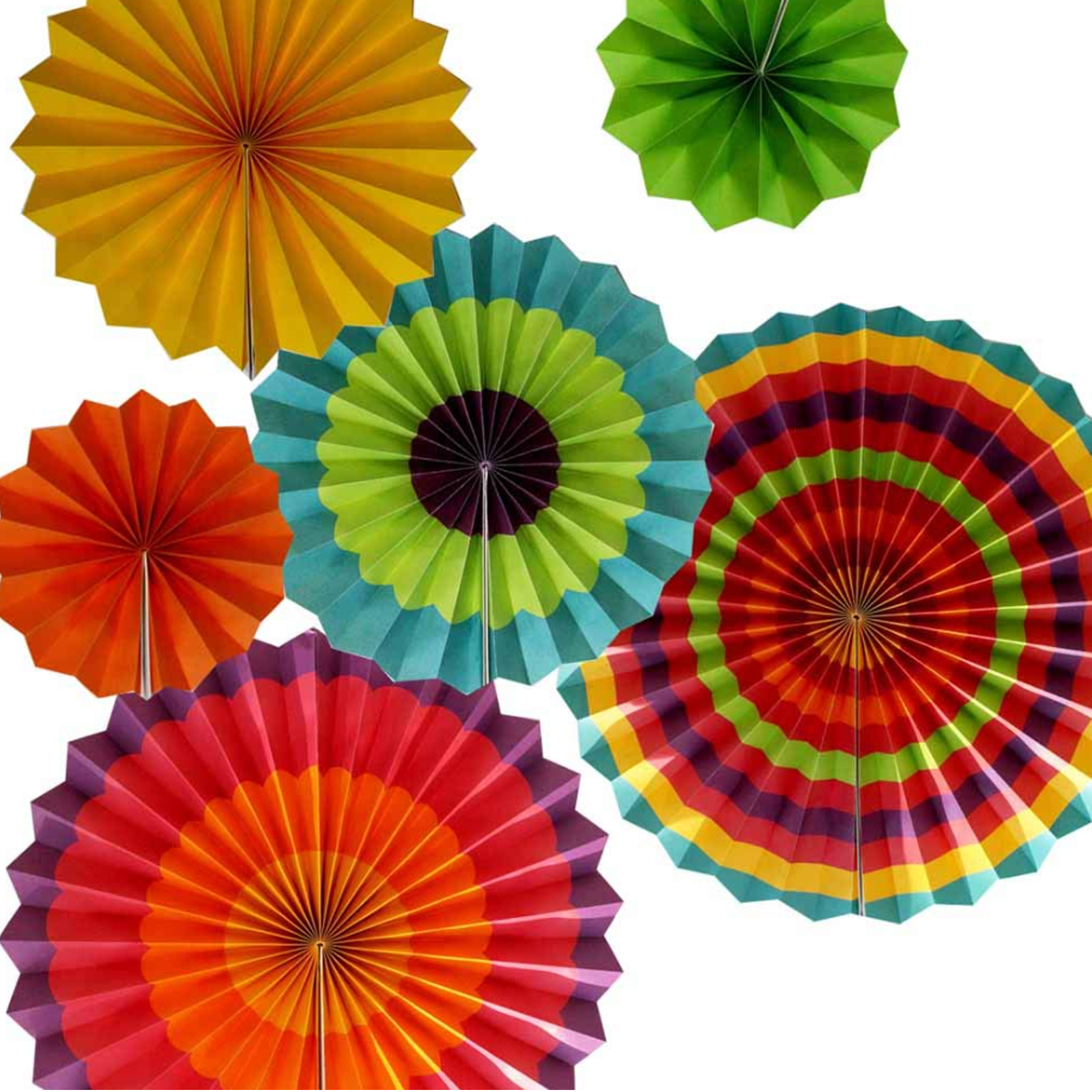 12Pcs Paper Fans Flower for Celebration/Wedding/Birthday/Carnival ...