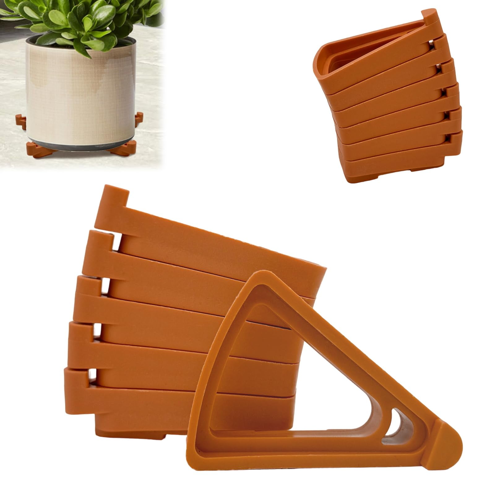 12Pcs Plant Pot Feet, Plastic Pot Toes, Invisible Flower Pot Risers ...