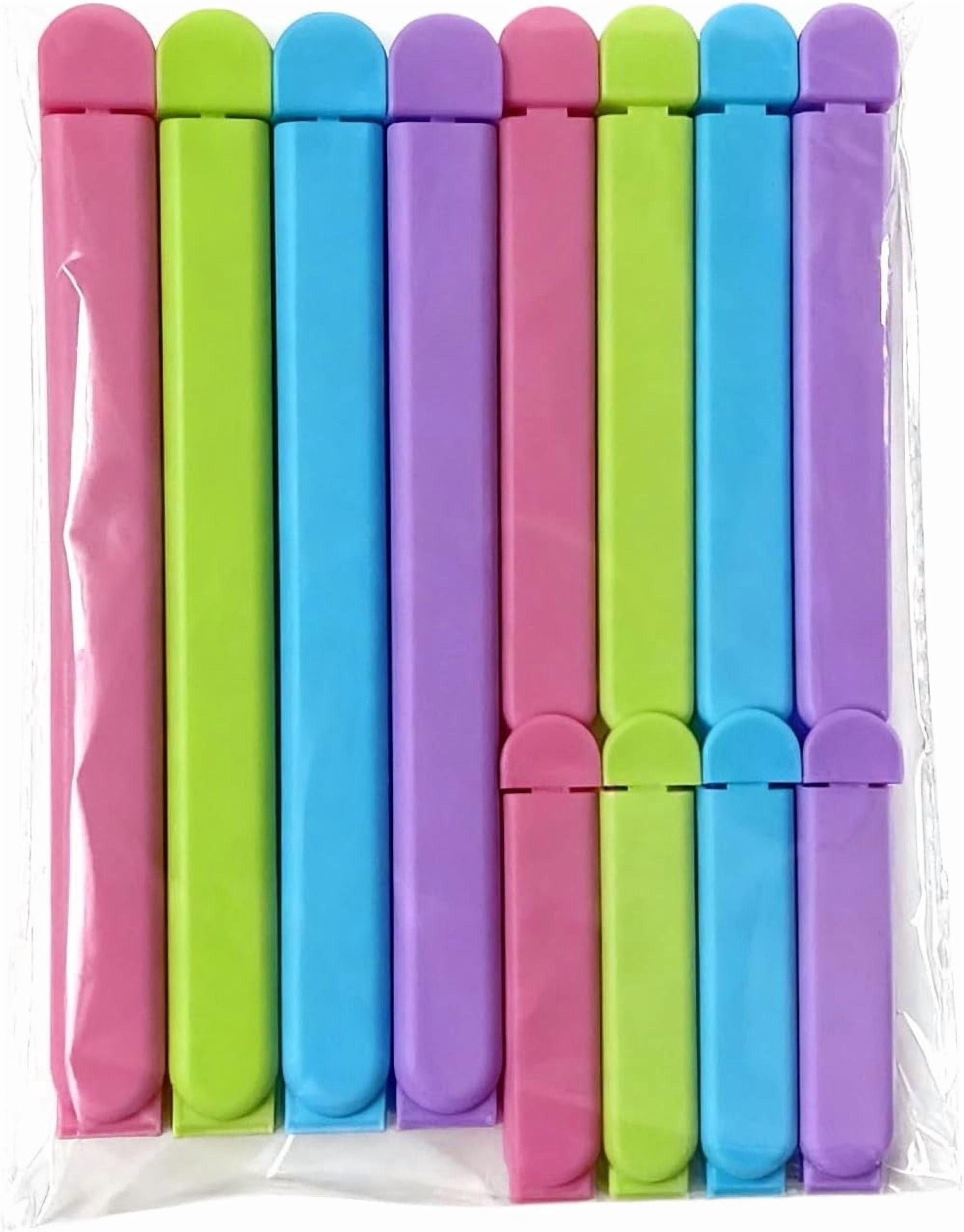 12Pcs Plastic Chip,Food Grade Bag Sealer Clips for Snacks,Airtight Seal ...
