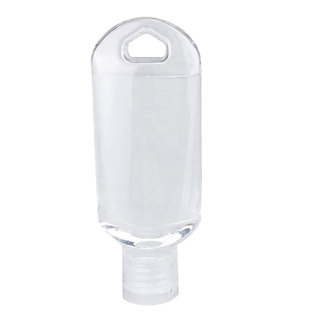 12Pcs Plastic Leakproof Flip Cap Bottles with Keychain Clear Empty ...