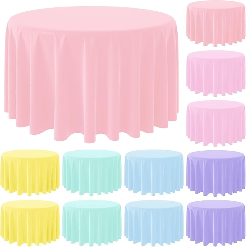 12Pcs Plastic Pastel Color Tablecloths,Assorted Color Table Cloth ...