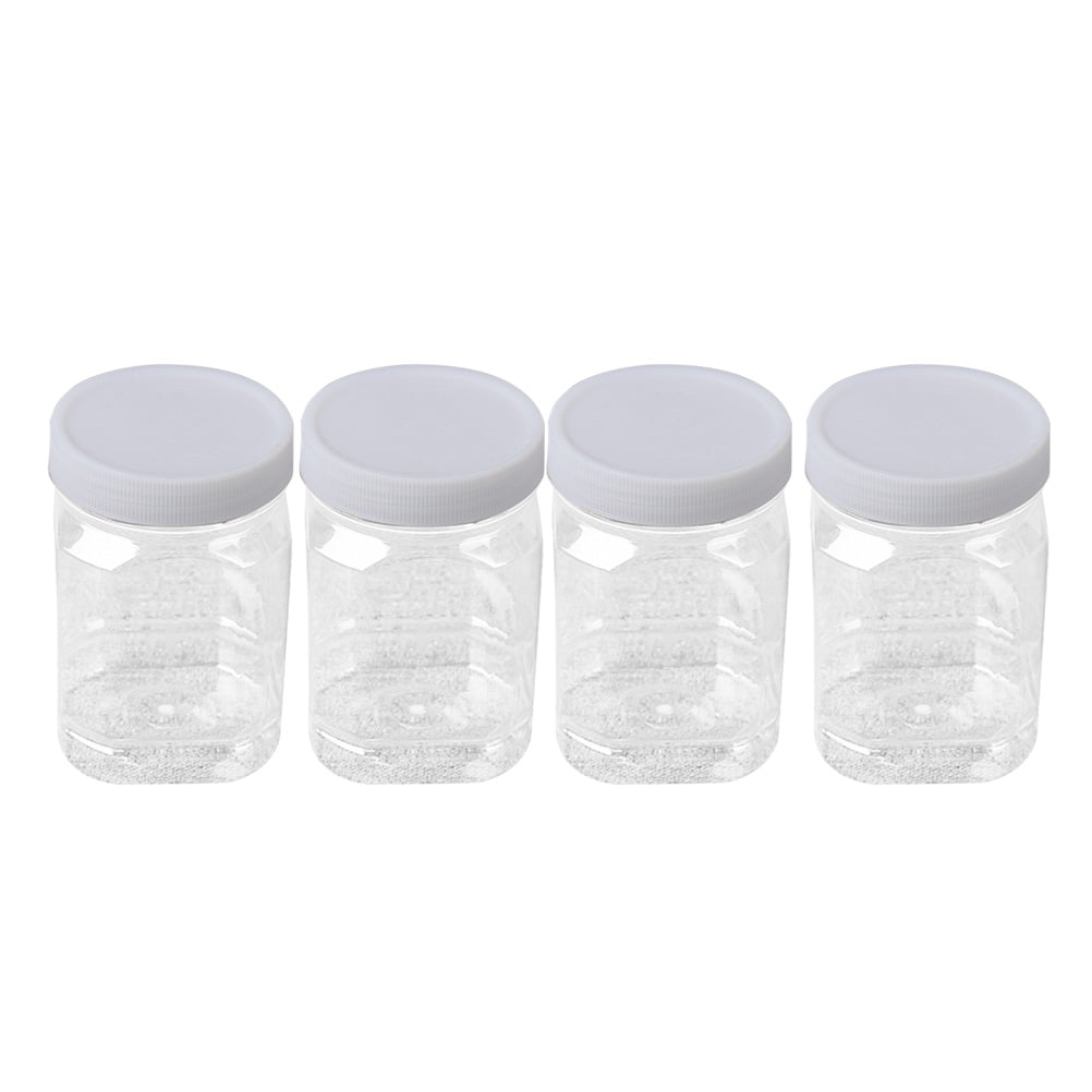 12Pcs Plastic Storage Bottles with Screw Lids Airtight Food Storage ...