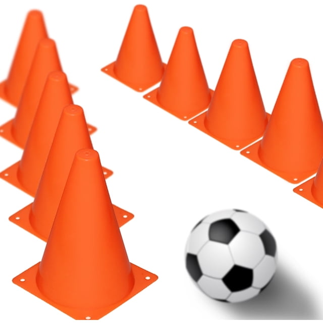 Walmart 12Pcs 7-Inch Durable Orange Plastic Training & Traffic Cones ...