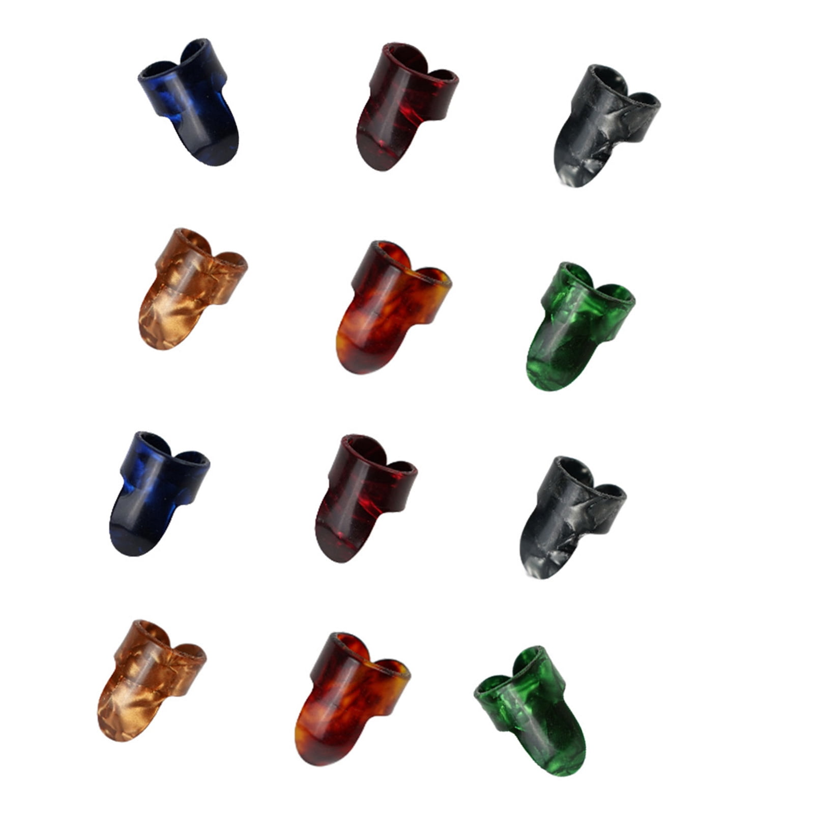 12Pcs Plectrums Picks Guitar Finger Pick Replacement Flat Thumbpicks ...