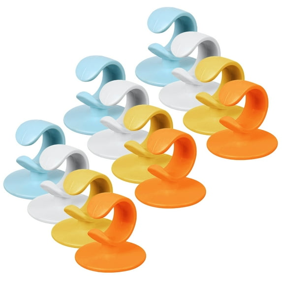 12Pcs Plug Holder Plug Hooks Wall Mounted Plug Organizer Socket Holder ...