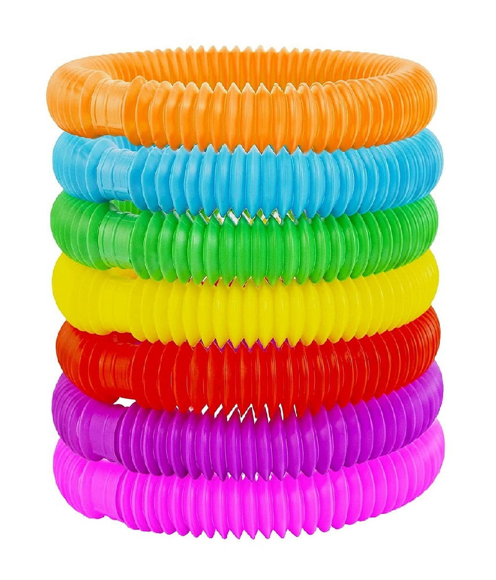 12Pcs Pop Tube Sensory Fidget Stress Relief and Anti Anxiety Toys Kids ...