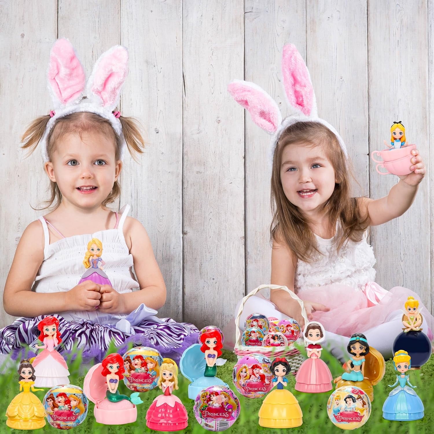 12Pcs Prefilled Easter Eggs Easter Princess Toys Theme Fun Surprise ...