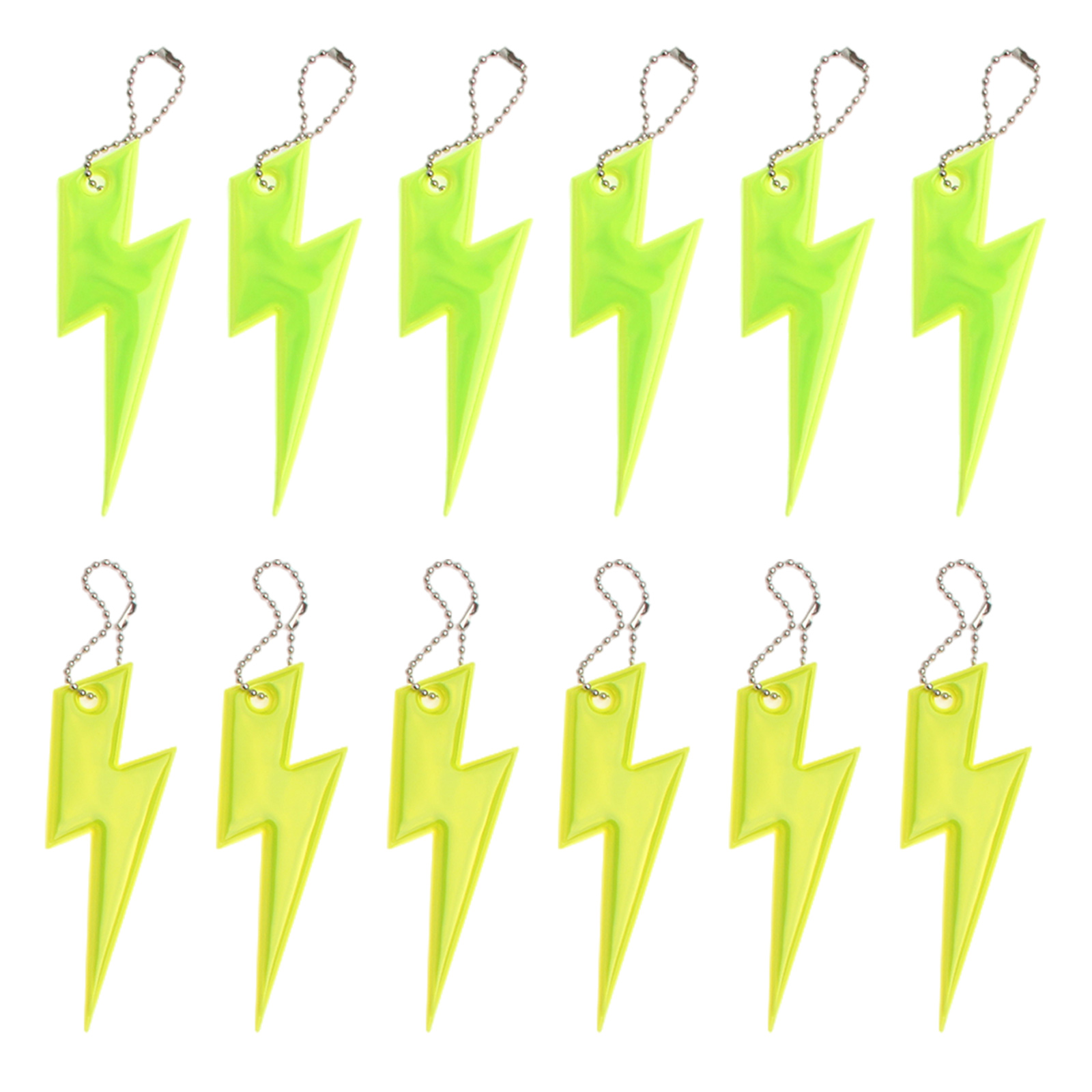 12Pcs Reflective Pendant Lightning - Fluorescent Green + Fluorescent ...