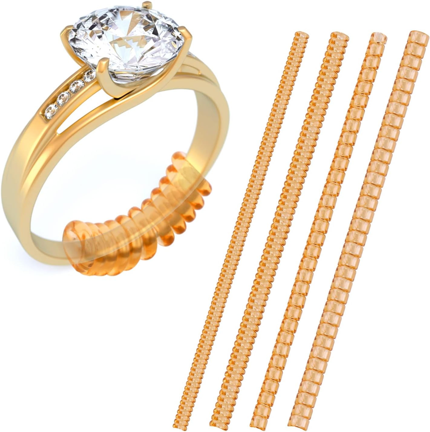 12Pcs Ring Sizer Adjuster for Loose Rings, Invisible Ring Resizer Ring ...