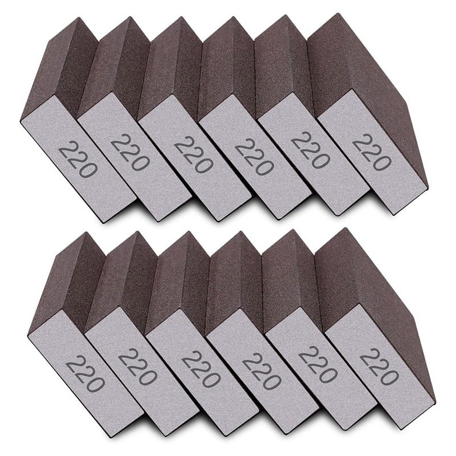 12Pcs Sanding Sponge 220 Grit Fine Blocks for Drywall Metal Wood ...
