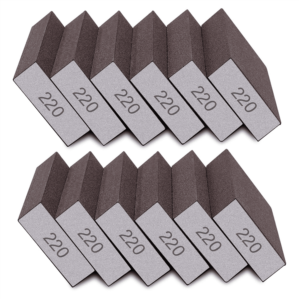 12Pcs Sanding Sponge 220 Grit Fine Sanding Blocks for Drywall Metal ...