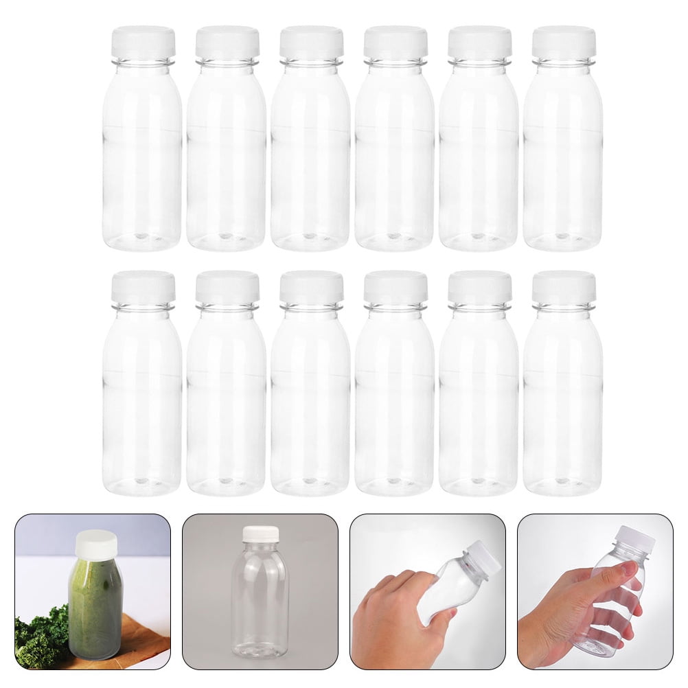 12Pcs Sealing Plastic Bottle Milk Tea Bottle Transparent Juice Bottle ...